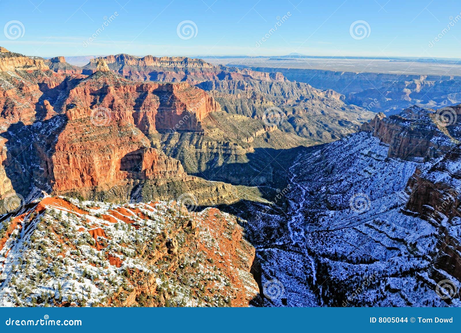 Fleuve Grand Du Colorado De Gorge Photo stock - Image du congelé ...