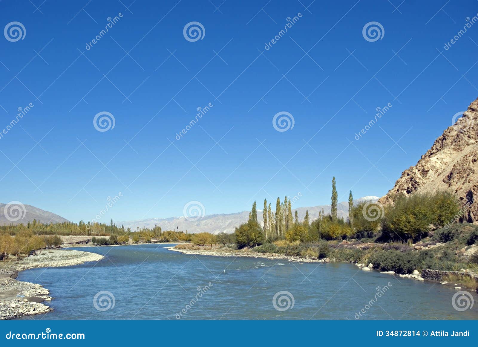 Fleuve Indus, Ladakh, Inde photo stock. Image du panorama - 34872814