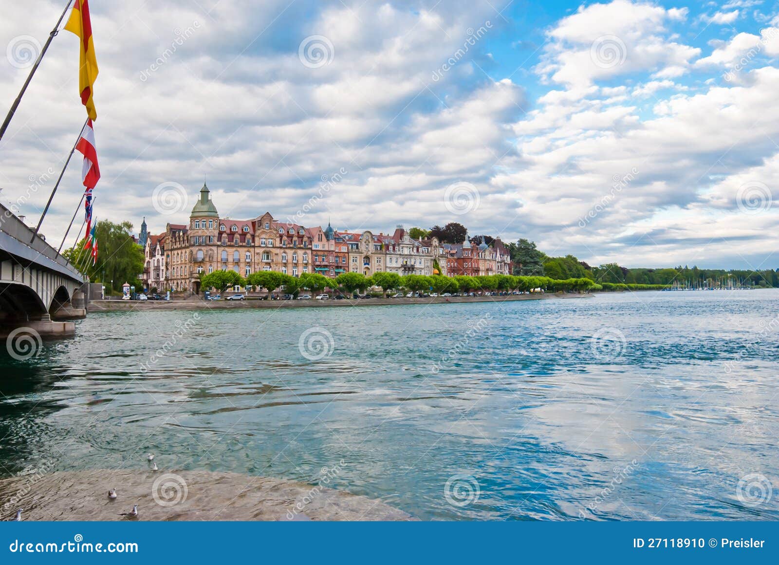 Fleuve Le Rhin Chez Constance Photo stock - Image du allemagne, europe ...