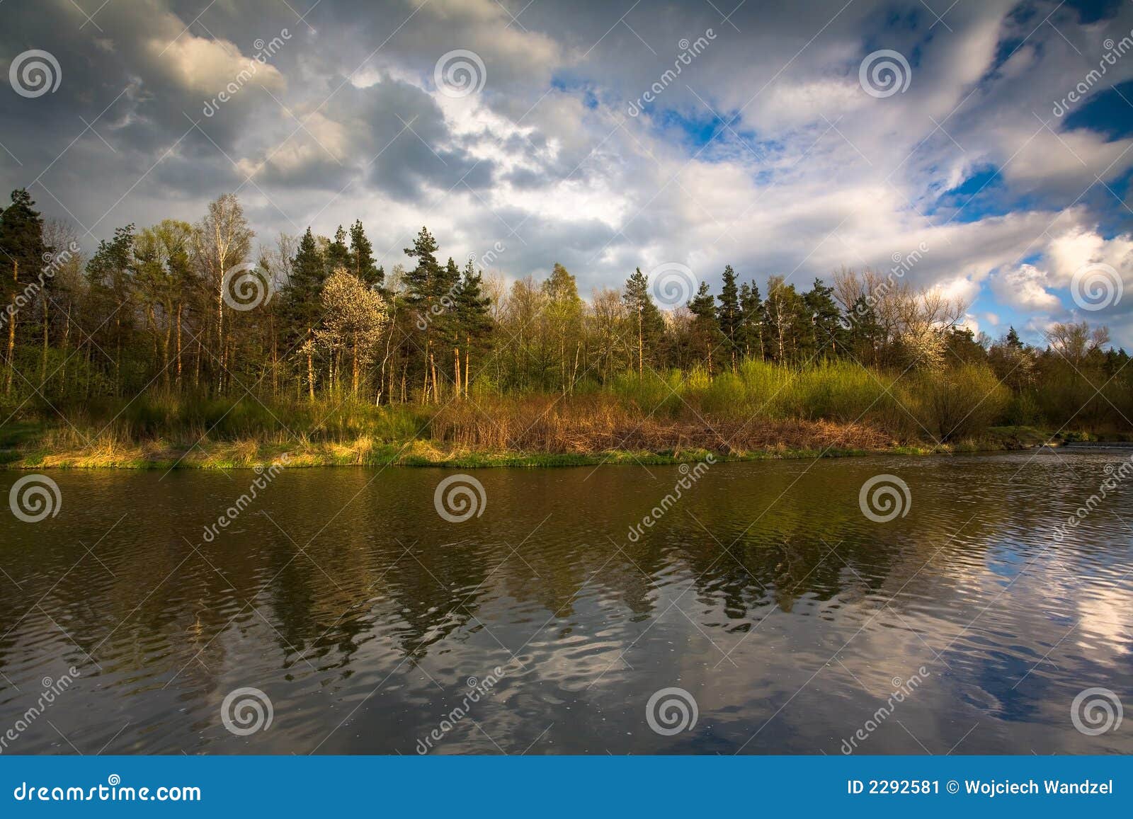 Fleuve polonais de Wisla image stock. Image du nuages - 2292581