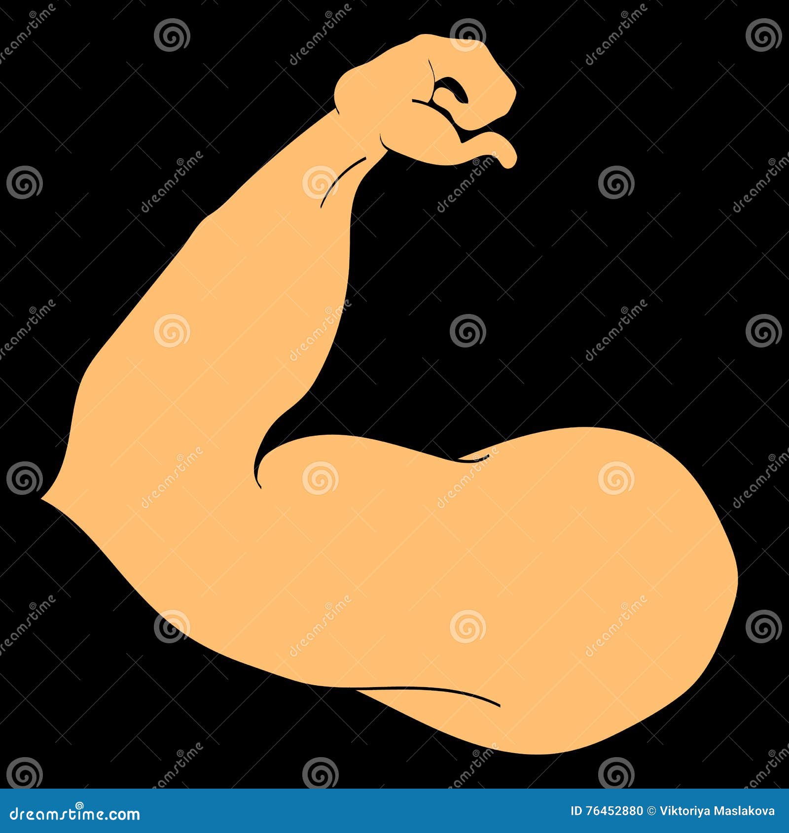 Flex Arm Bodybuilder With Big Muscles Cartoon Vector | CartoonDealer ...