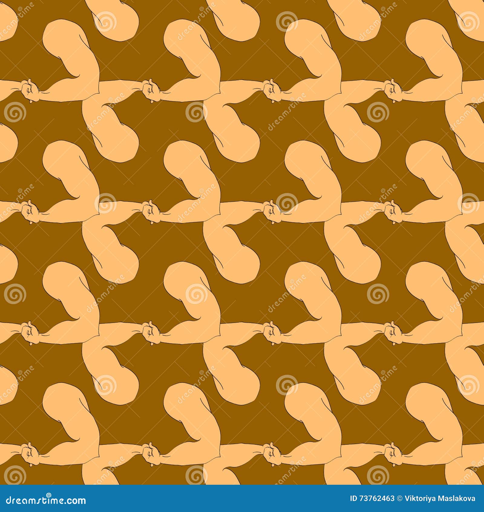 Flex Arm Bodybuilder with Big Muscles Seamless Pattern Stock Vector ...