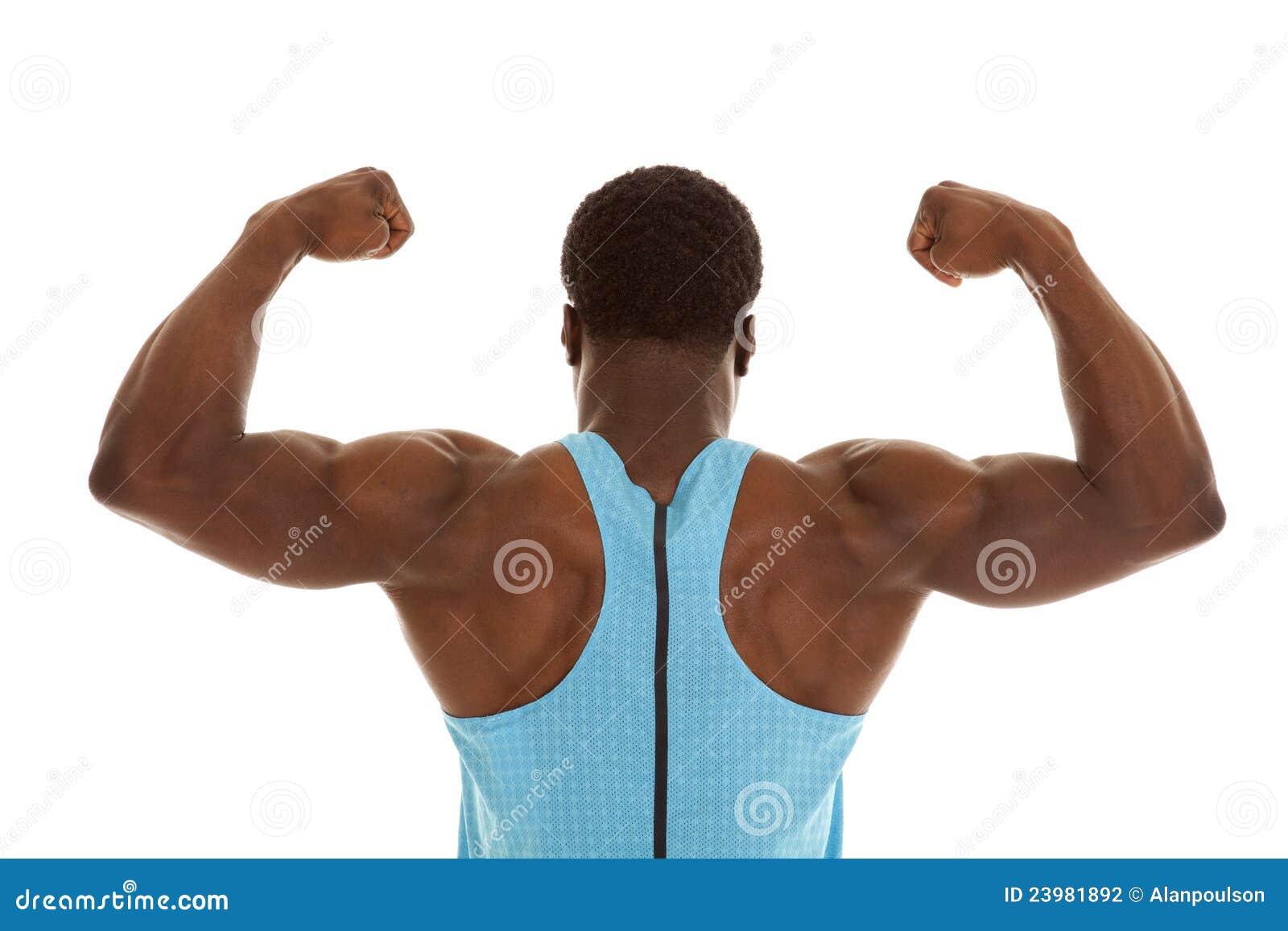 Flex back up close stock photo. Image of serious, isolated - 23981892