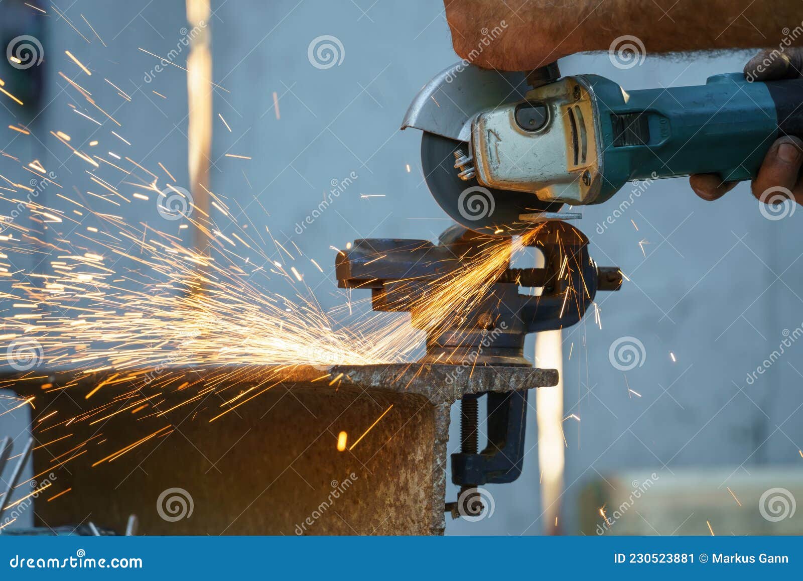 Flex Cutting Metal with Sparks Stock Image - Image of blade, equipment ...