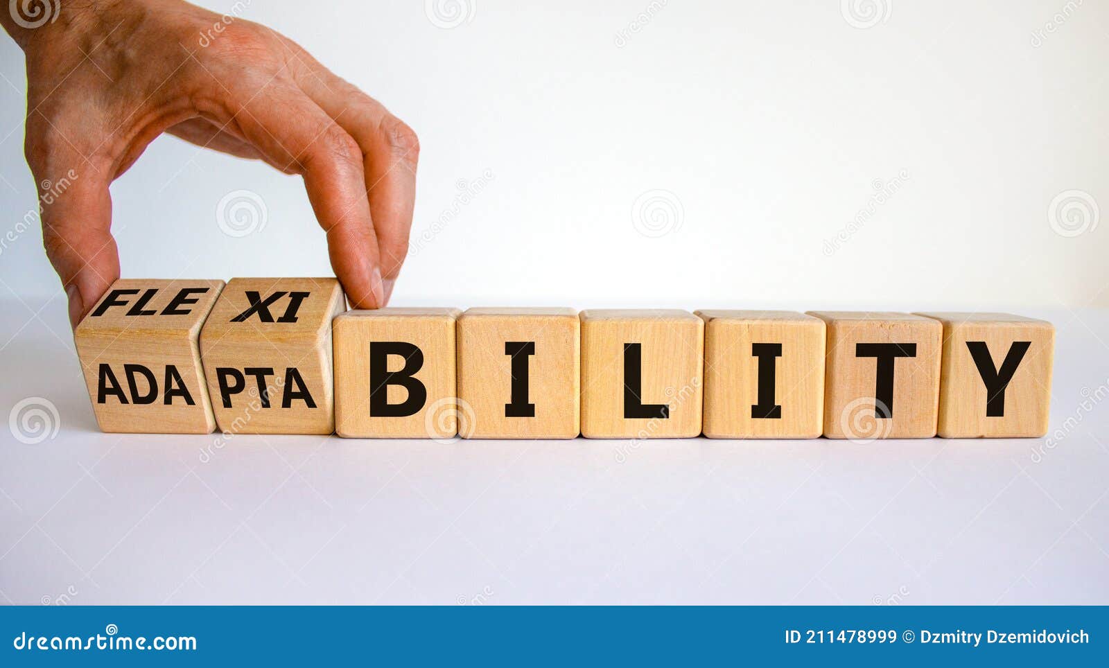 Flexibility and Adaptability Symbol. Businessman Turns Wooden Cubes and ... Flexibility and Adaptability Symbol. Businessman Turns Wooden Cubes and ...