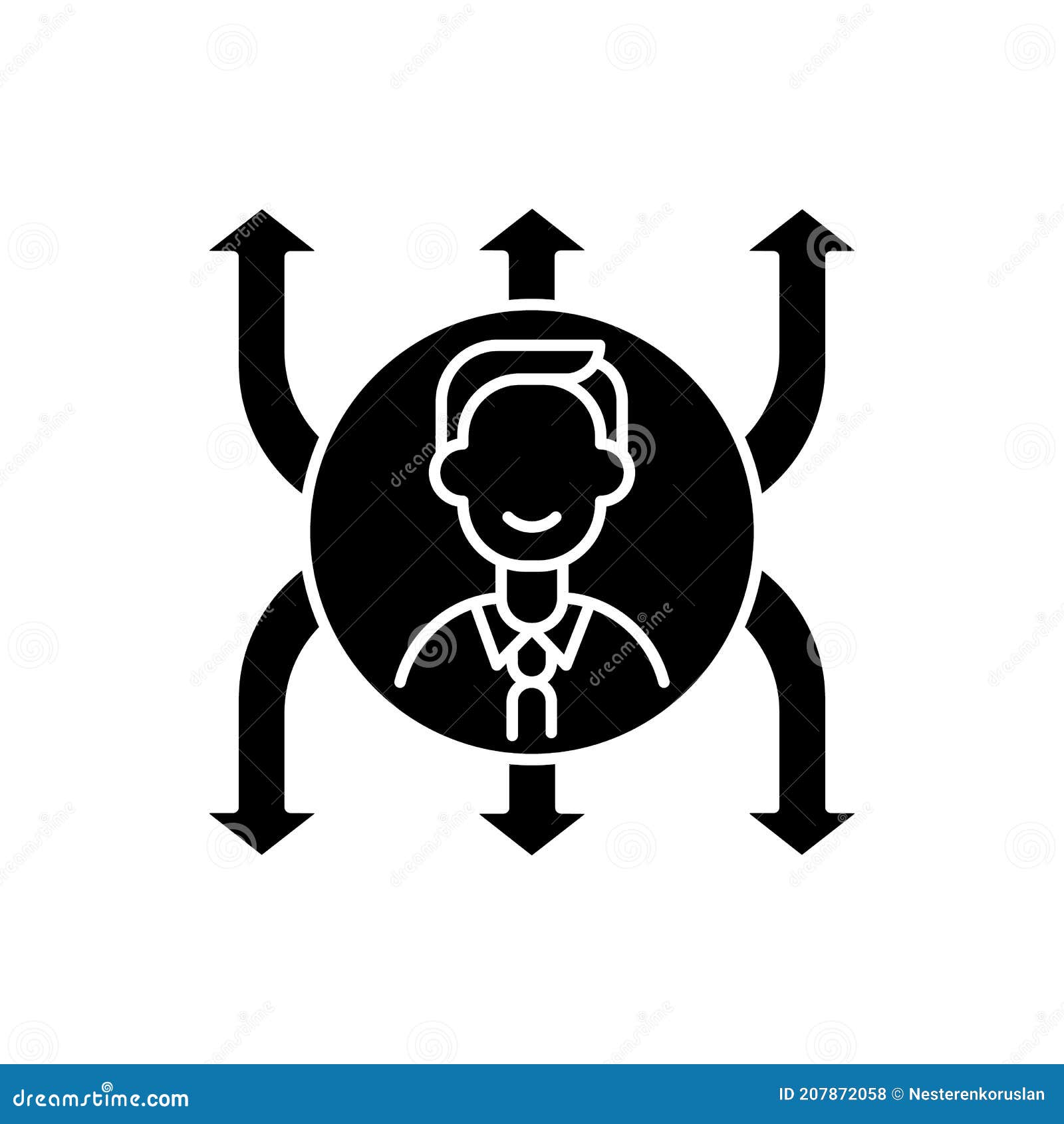 Flexibility Black Glyph Icon Stock Illustration - Illustration of ...
