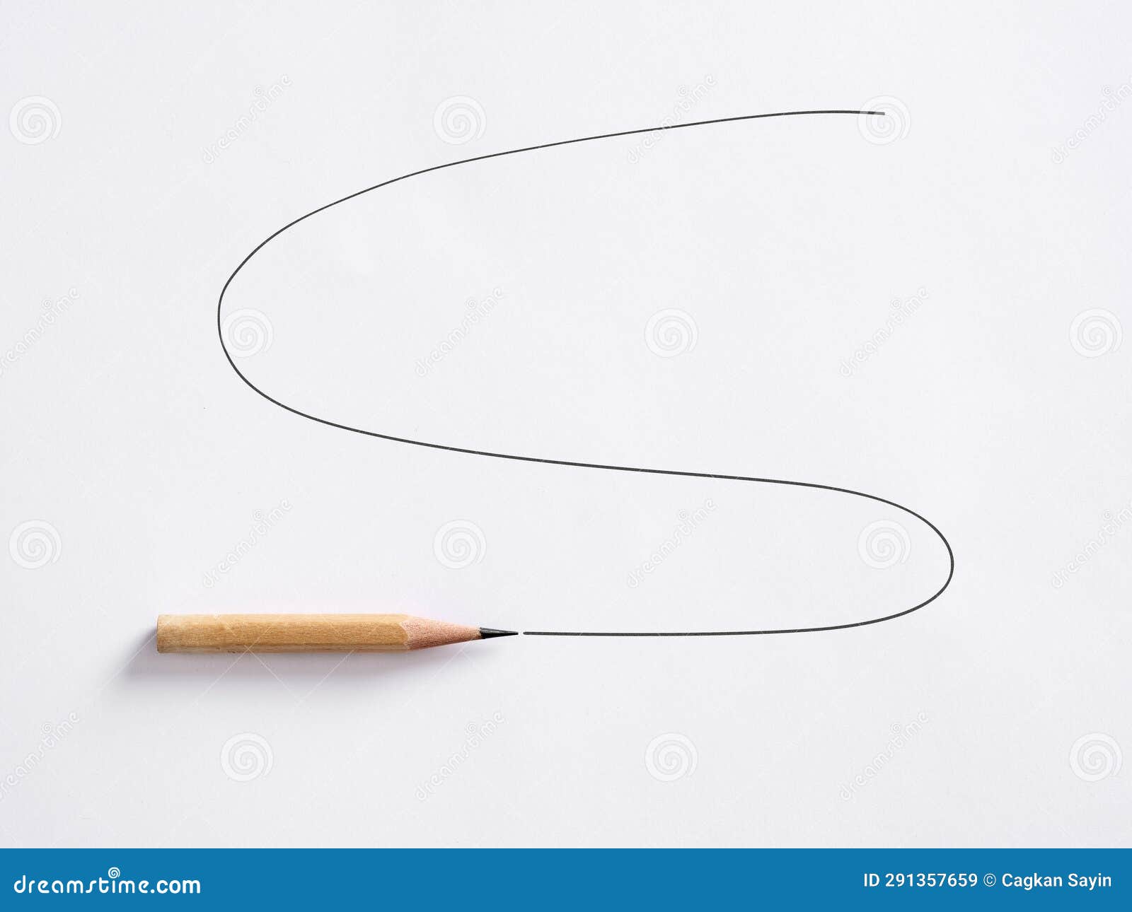 Flexibility Concept. Graphite Pencil Drawing a Scribble Line on White ...