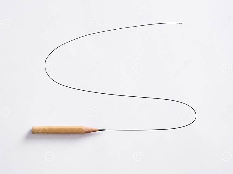 Flexibility Concept. Graphite Pencil Drawing a Scribble Line on White ...