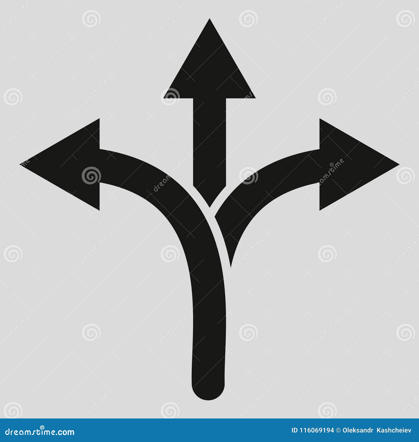 Flexibility Icon, Arrows in Three Directions Vector Illustration Stock ...