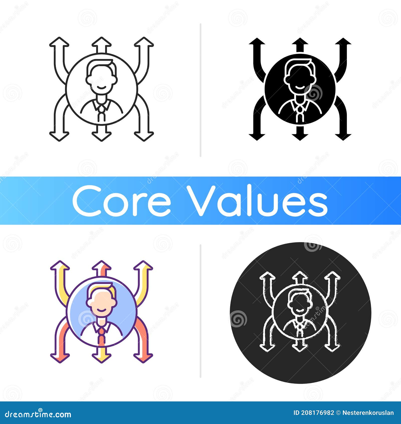 Flexibility icon stock vector. Illustration of motivation - 208176982