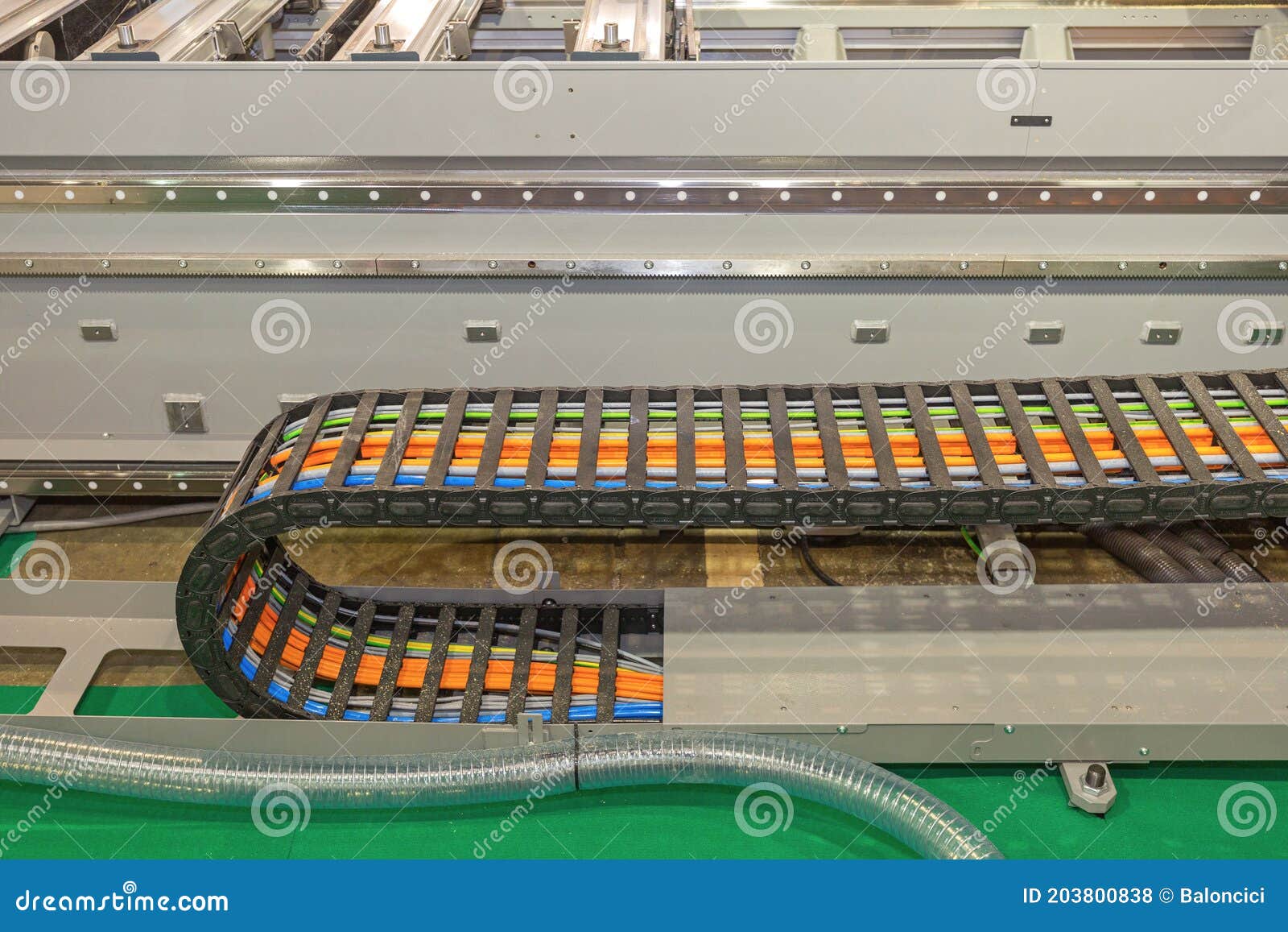 Flexible Cable Carrier stock photo. Image of industrial - 203800838