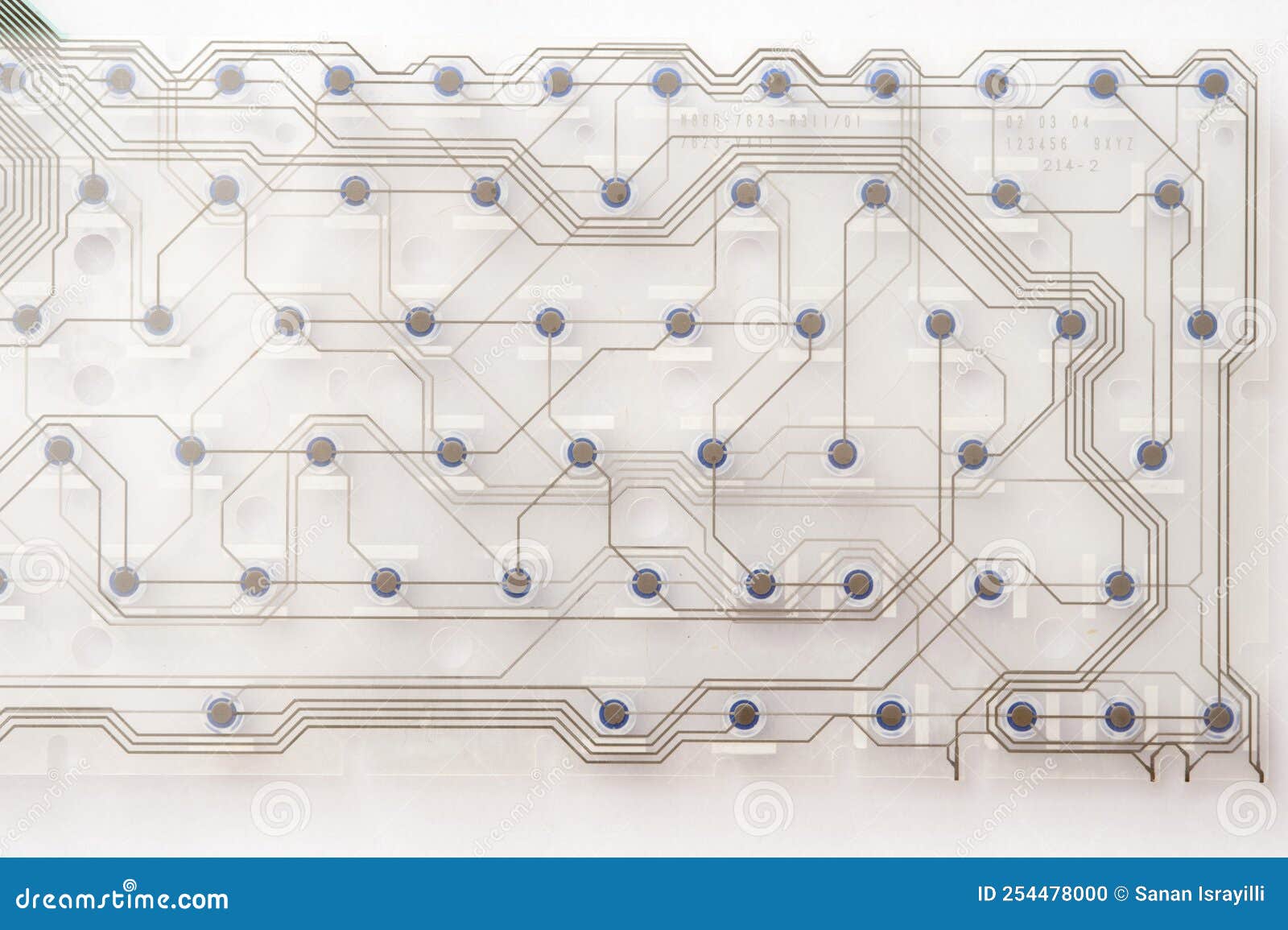 Flexible circuit layout stock photo. Image of abstract - 254478000