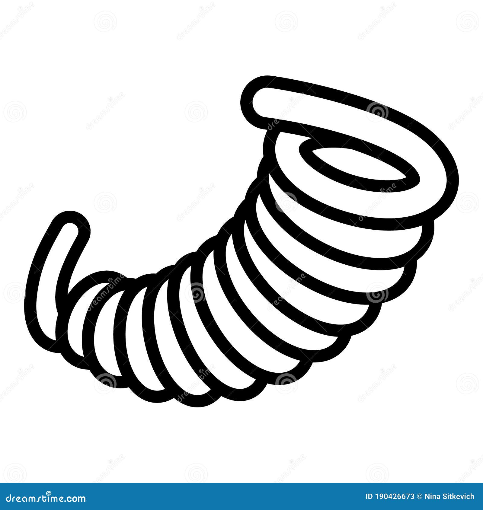 Flexible Coil Icon, Outline Style Stock Vector - Illustration of ...
