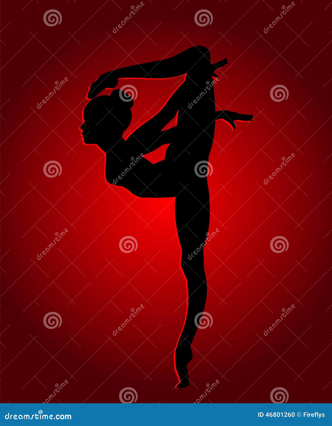 Flexible dancer stock vector. Illustration of silhouette - 46801260