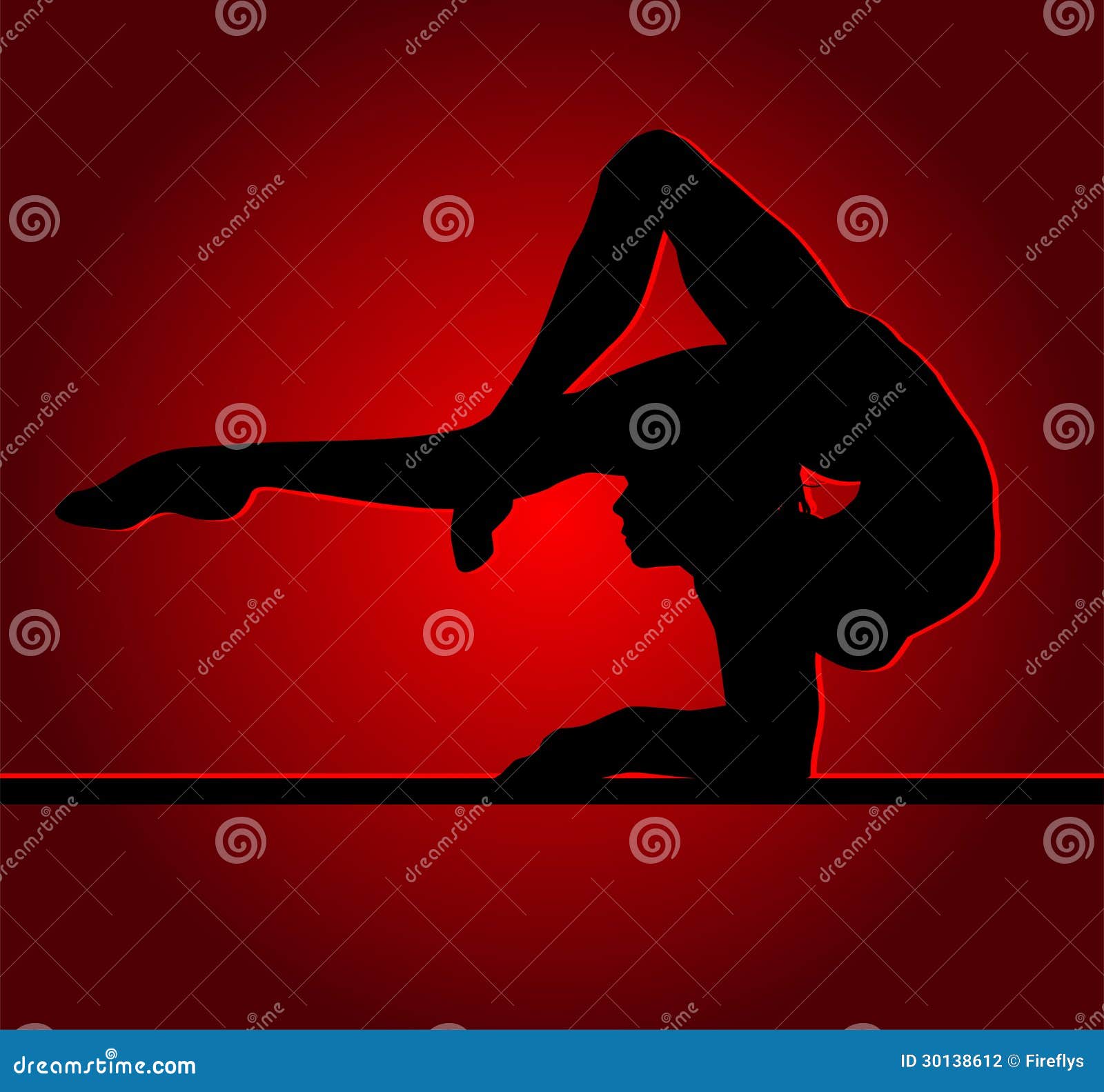 Flexible girl stock vector. Illustration of floor, girl - 30138612