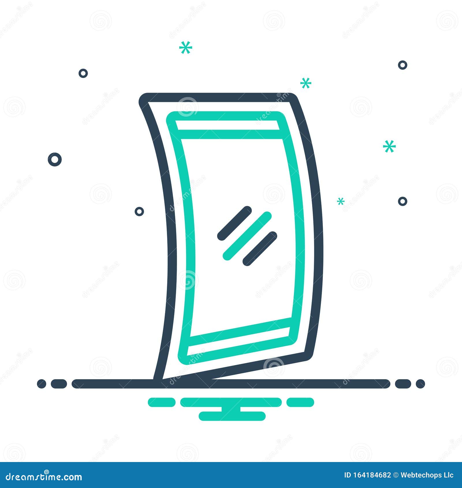 Mix Icon for Flexible Display, Resilient and Pliable Stock Vector ...