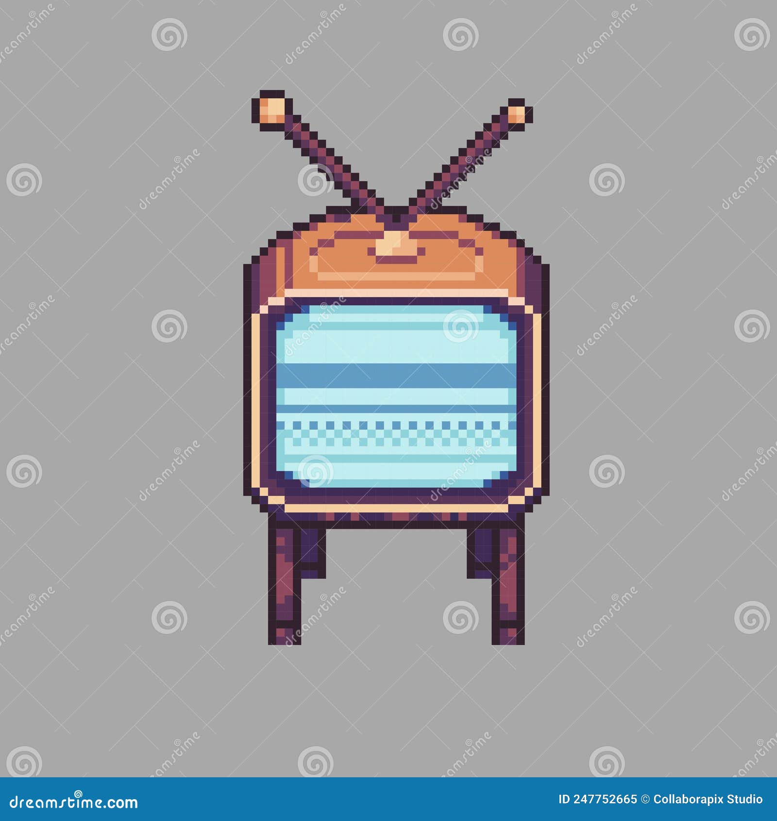TV Pixel Art Vector Illustration Design for Game Stock Vector ...