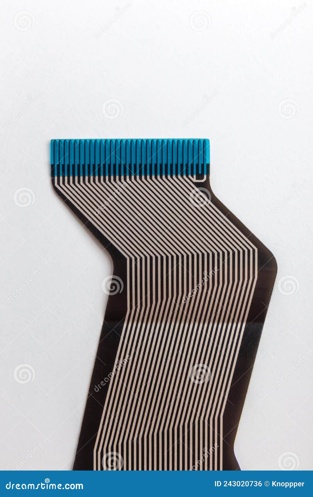 Flexible Flat Cable on a White Background Stock Photo - Image of ...