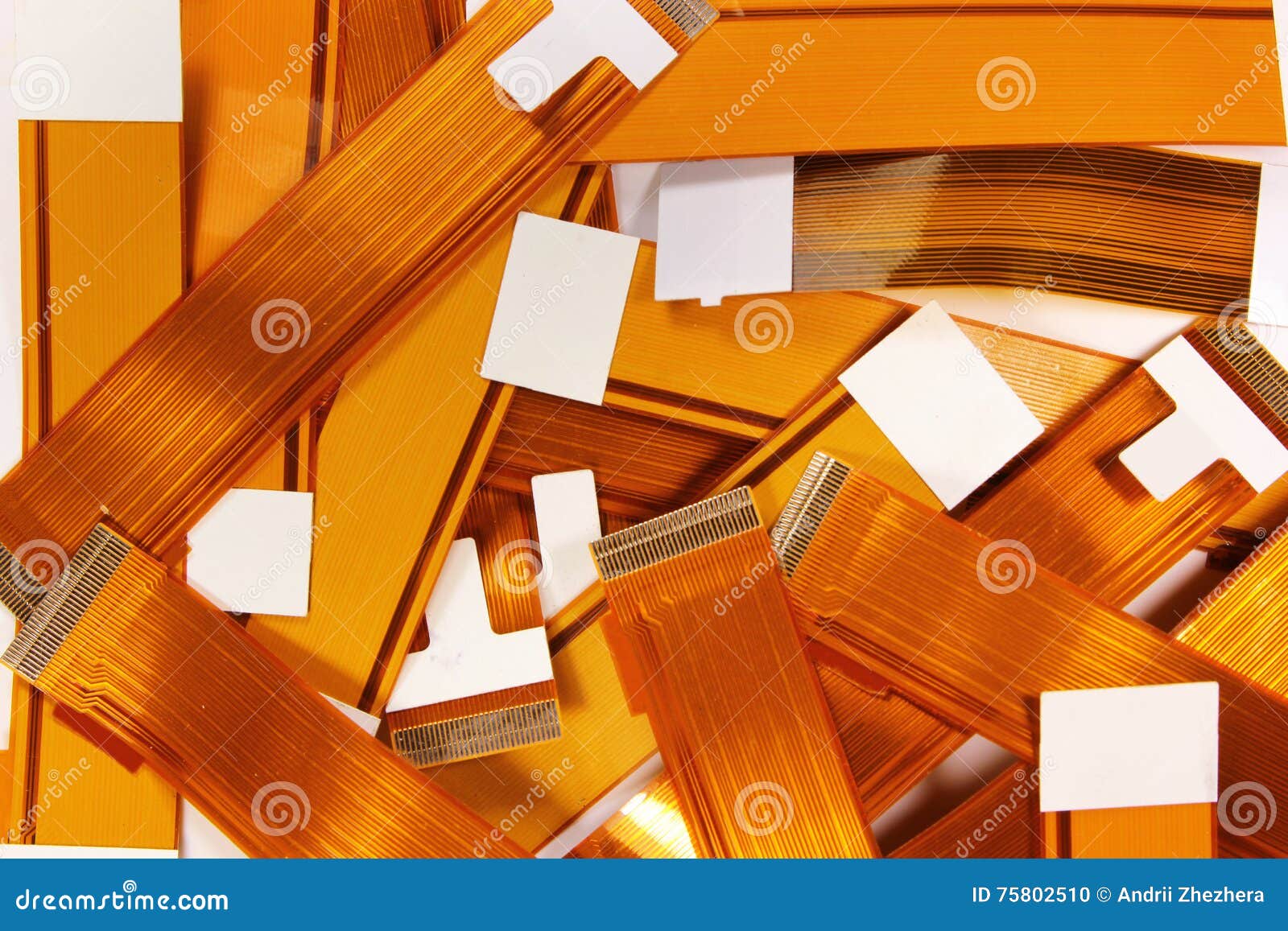 Flexible Flat Plastic Cables Stock Photo - Image of material, wiring ...