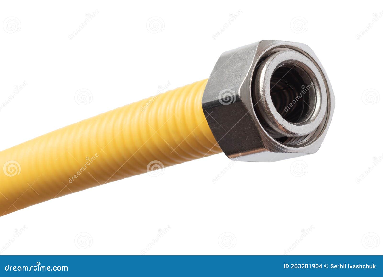 Flexible Gas Line Connector. Internal Female Thread Stock Photo - Image ...