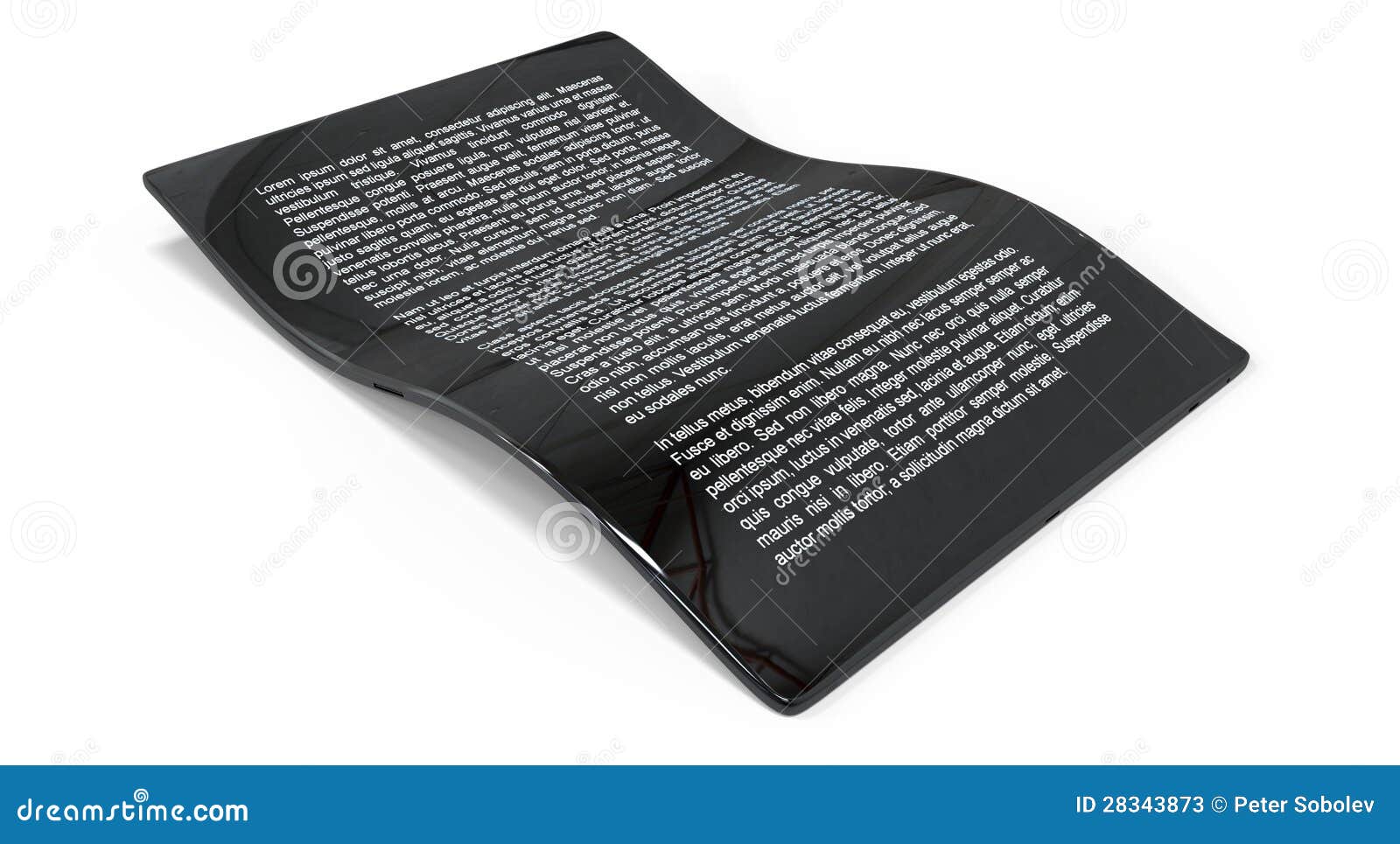 Flexible generic tablet stock illustration. Illustration of adaptive ...