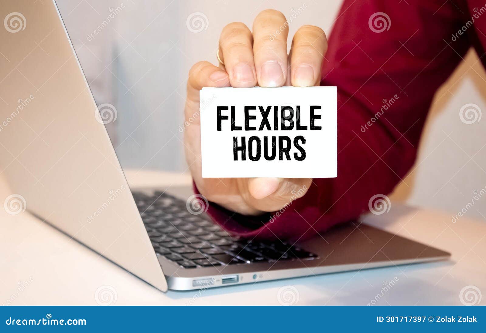 FLEXIBLE HOURS Text on a Sticky on Chart, Business Stock Image - Image ...