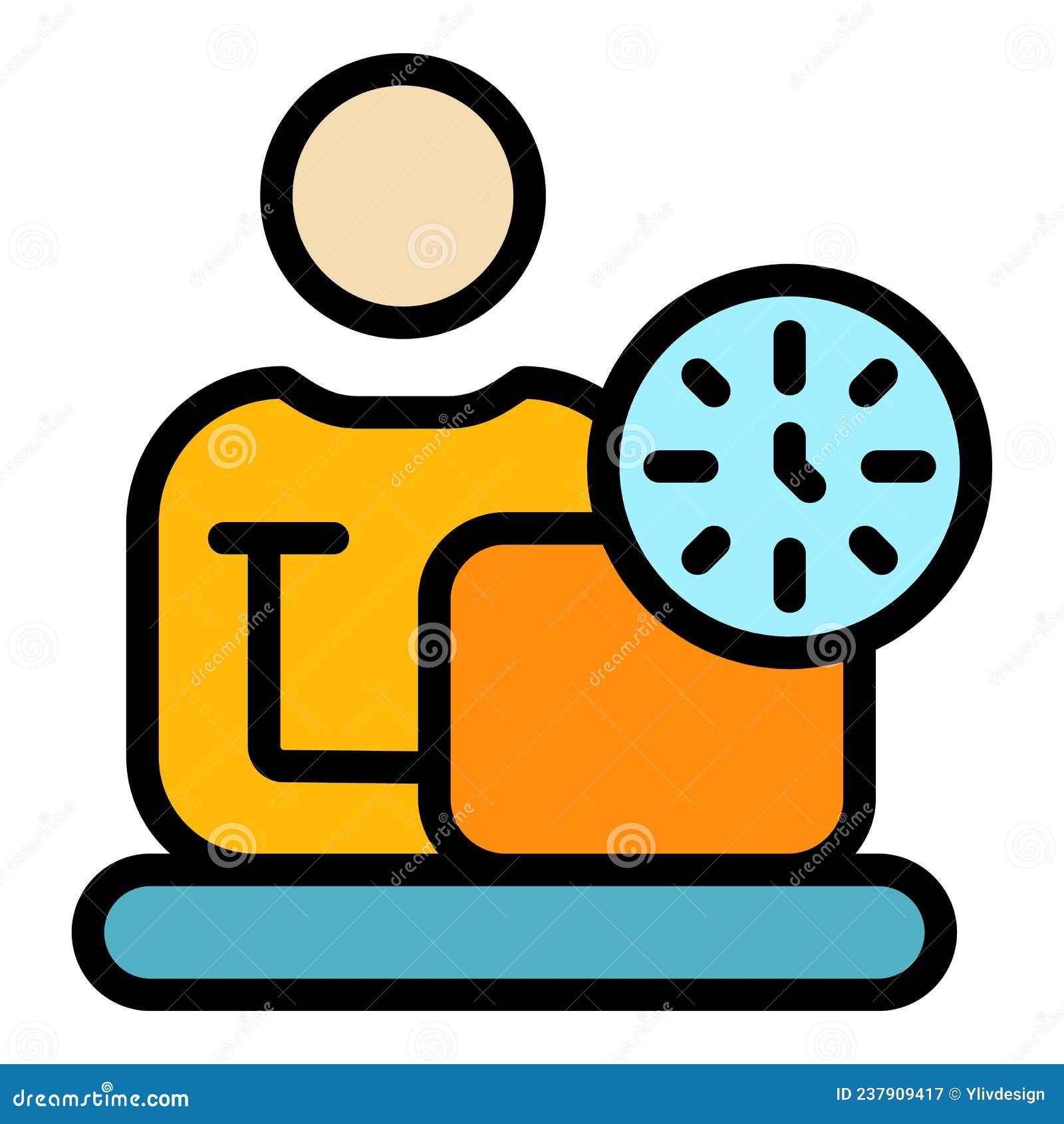 Flexible Job Icon Color Outline Vector Stock Vector - Illustration of ...