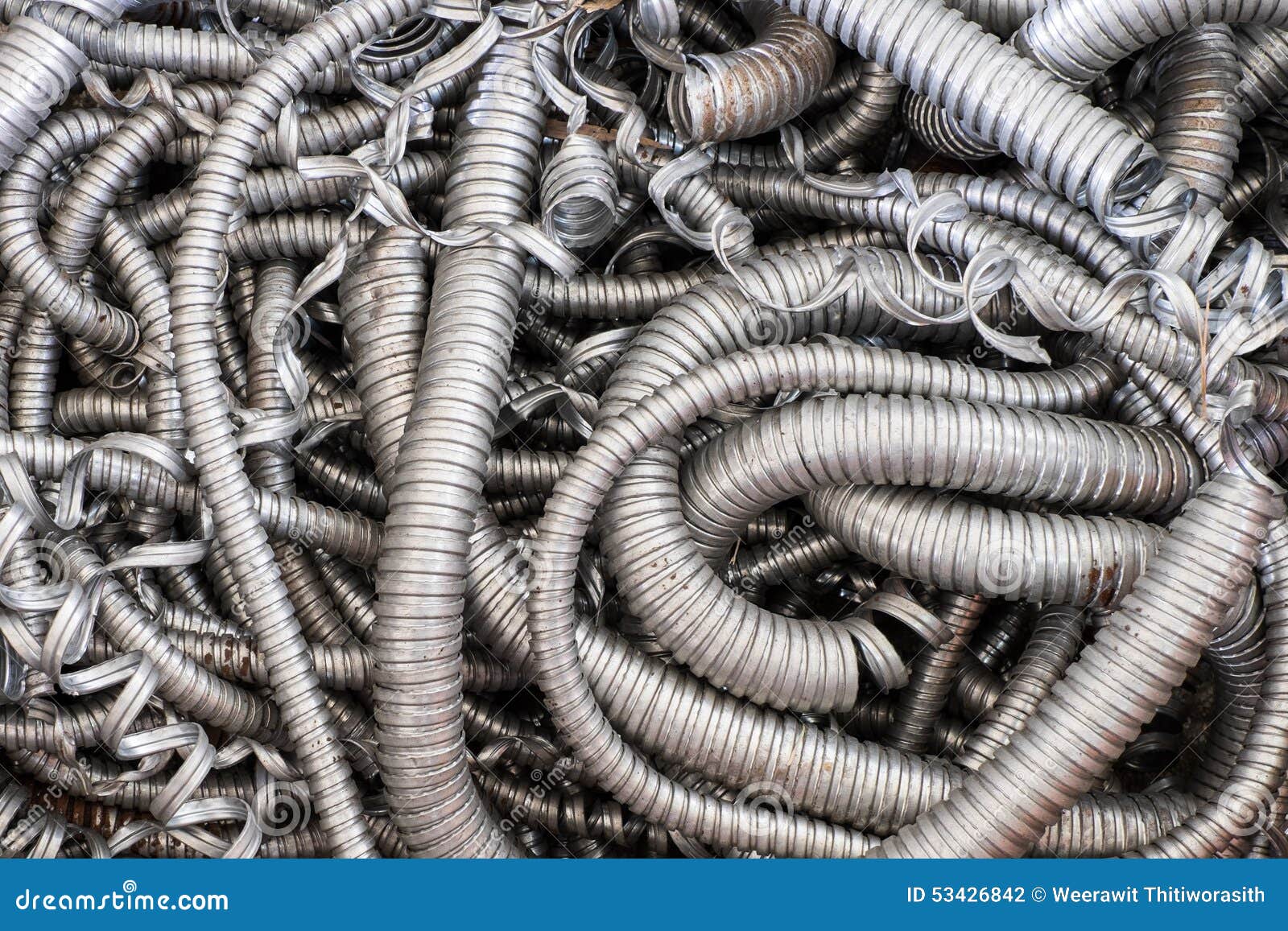 Flexible metal hose stock photo. Image of chromeplated - 53426842