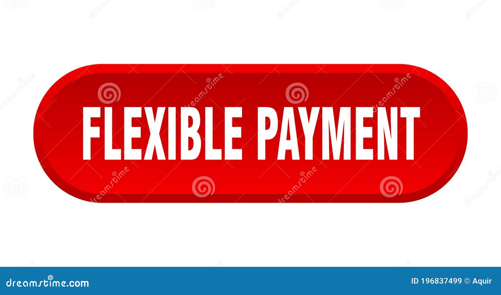 Flexible payment button stock vector. Illustration of sticker - 196837499