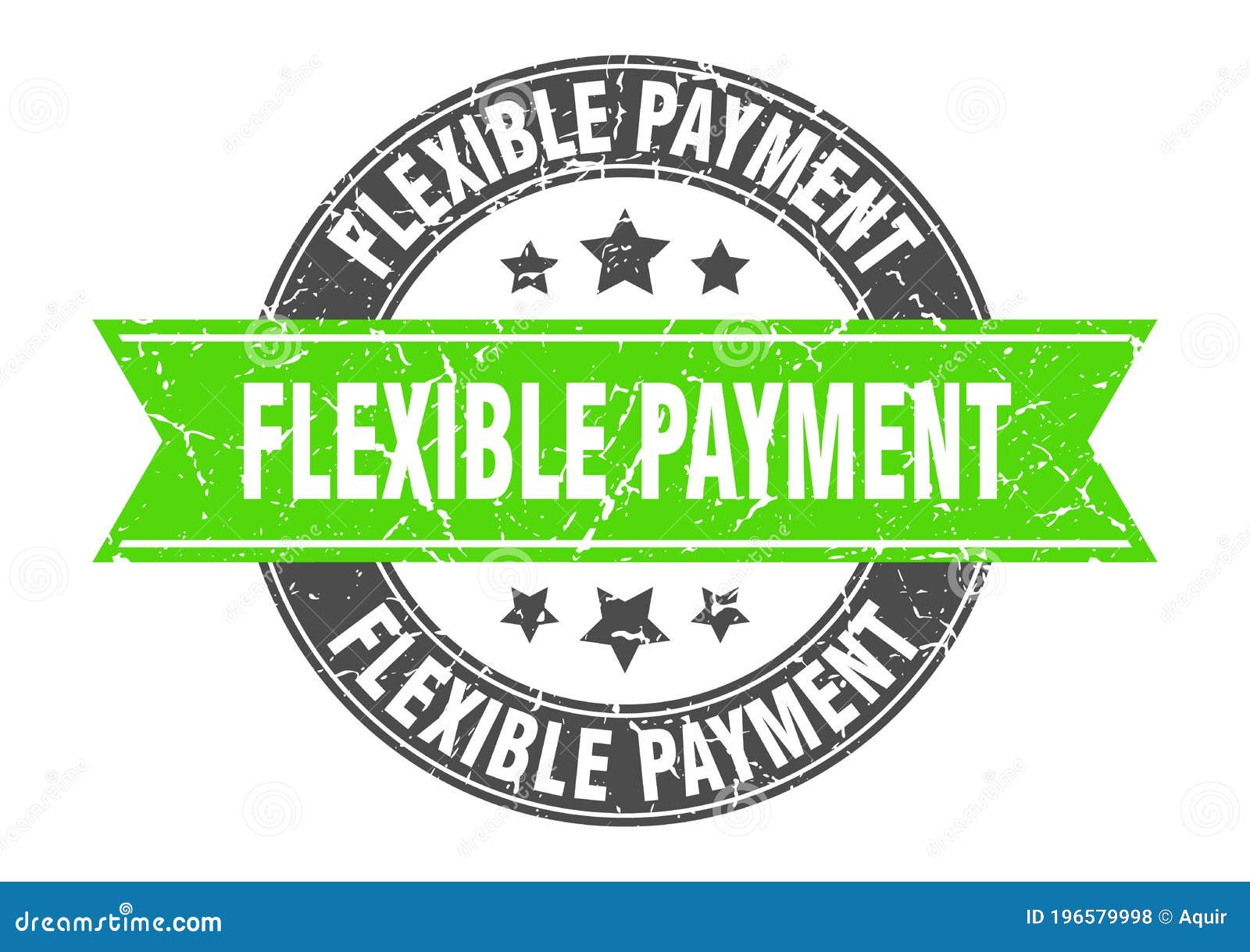 Flexible payment stamp stock vector. Illustration of template - 196579998