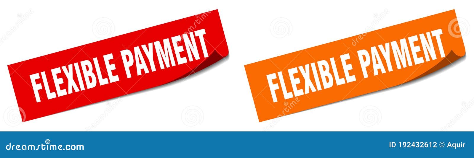 Flexible Payment Sticker. Flexible Payment Sign Set Stock Vector ...