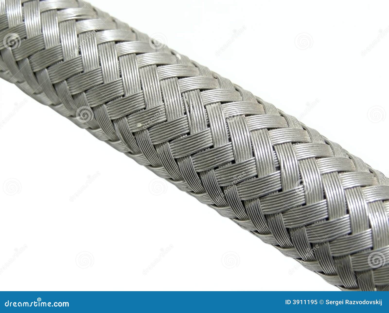 Flexible pipe stock image. Image of chrome, metal, isolated - 3911195