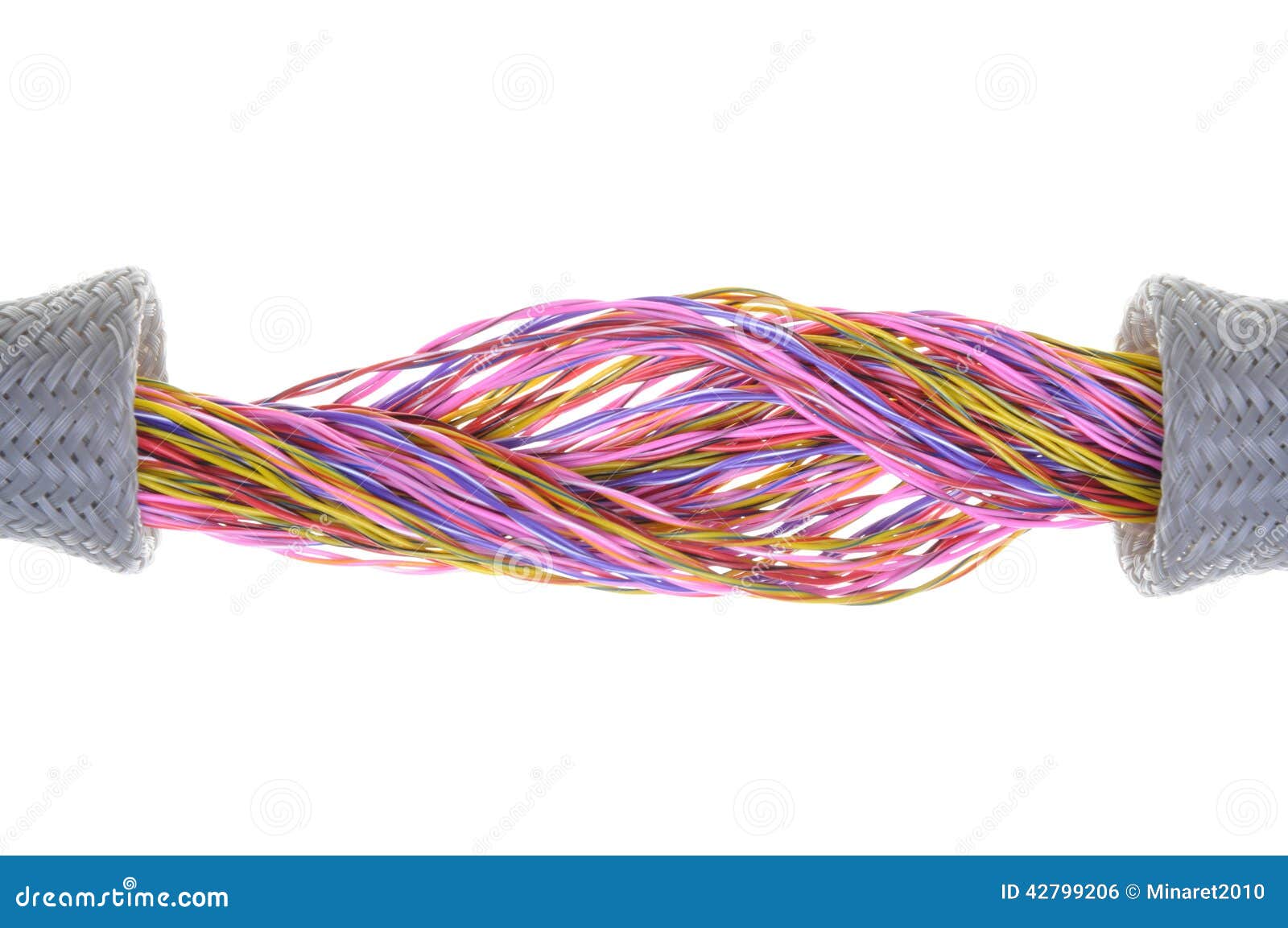 Flexible Protective Tube with Cables Stock Photo - Image of pink ...