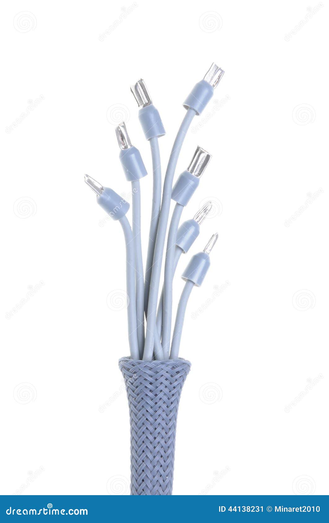 Flexible Protective Tube with Electrical Cables Stock Image - Image of ...