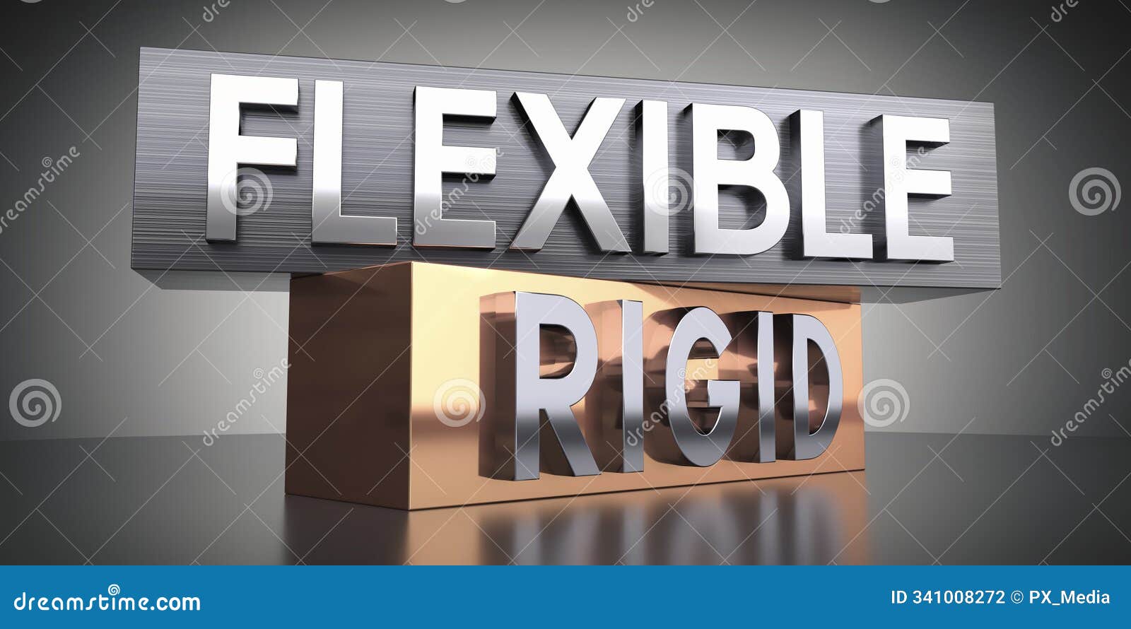 Flexible Or Rigid As A Choice In Life - Pictured As Words Flexible ...