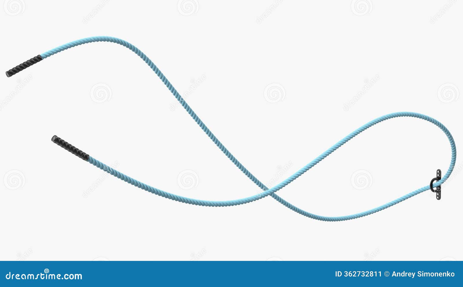 Flexible Rope with Textured Surface and Handles Stock Image - Image of ...