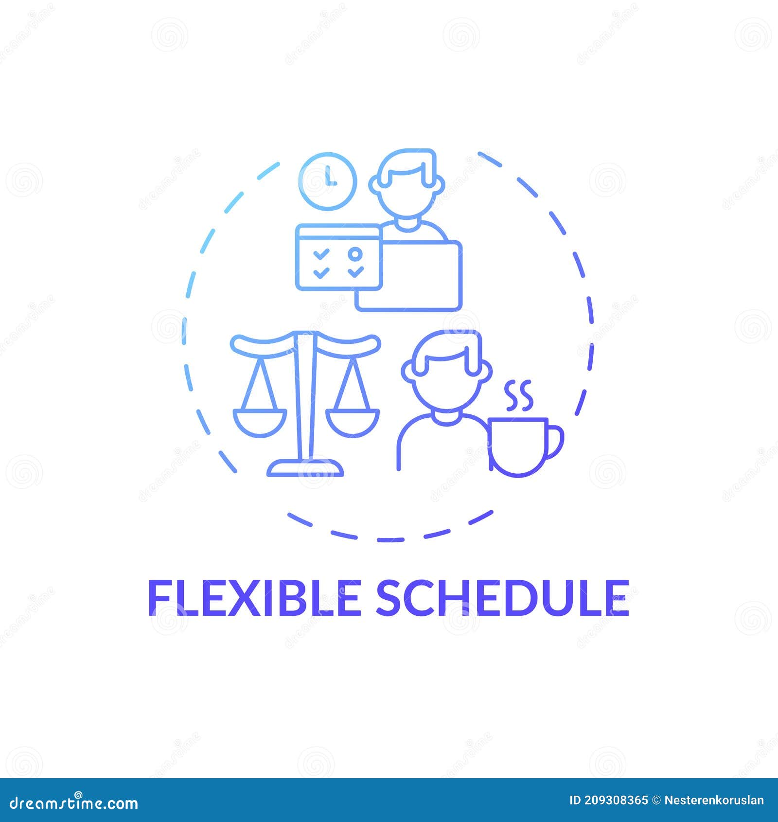 Flexible Schedule Concept Icon Stock Vector - Illustration of idea ...