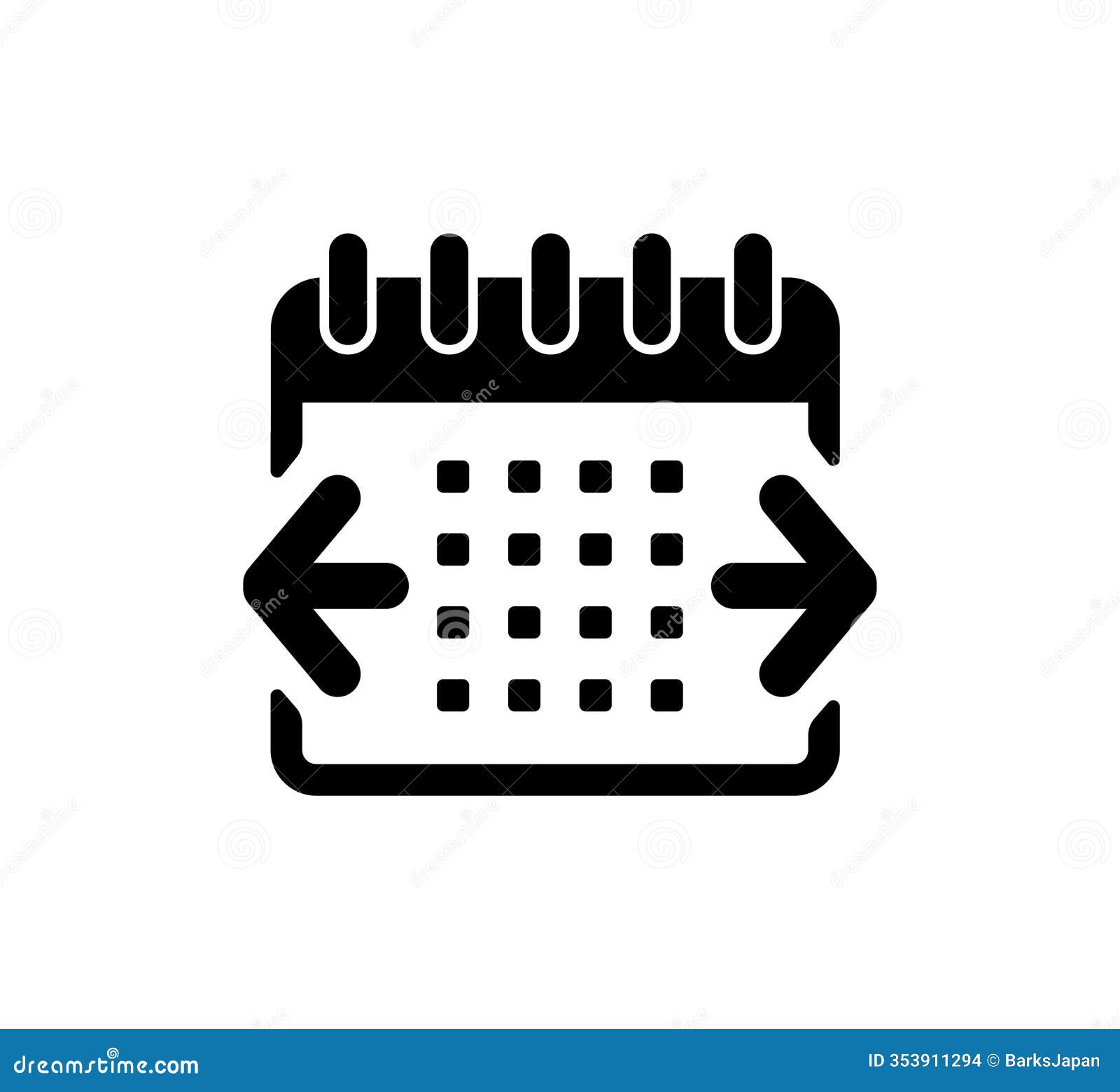 Flexible Schedule Management Vector Icon Illustration Stock Vector ...