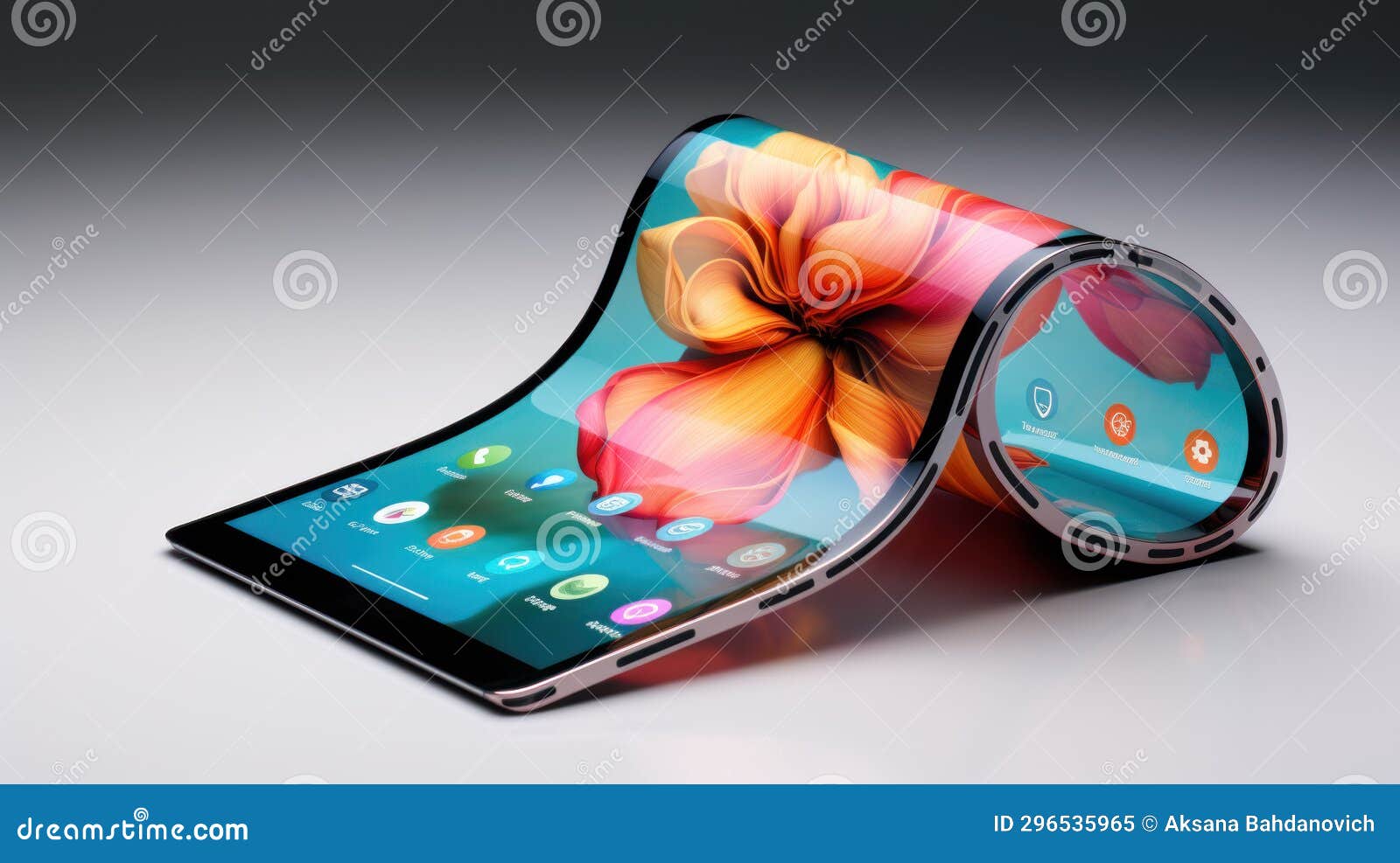 Flexible Smartphone, Future Phone Development Technologies Stock ...
