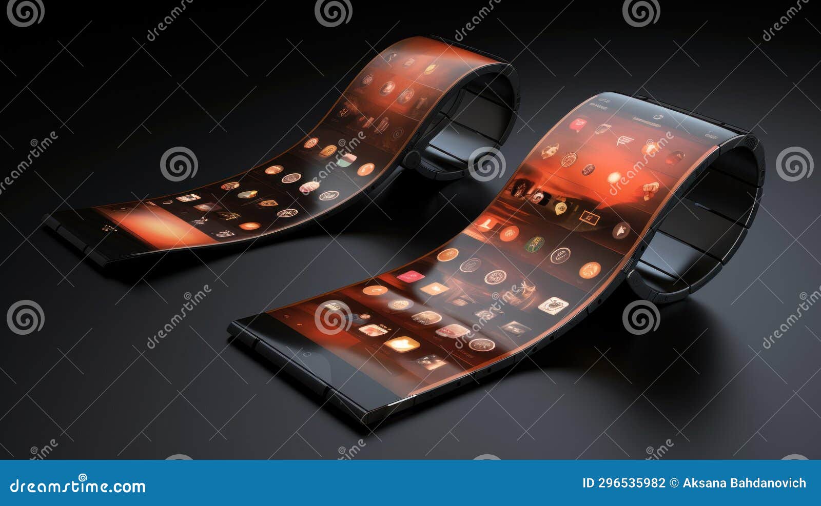Flexible Smartphone, Future Phone Development Technologies Stock ...