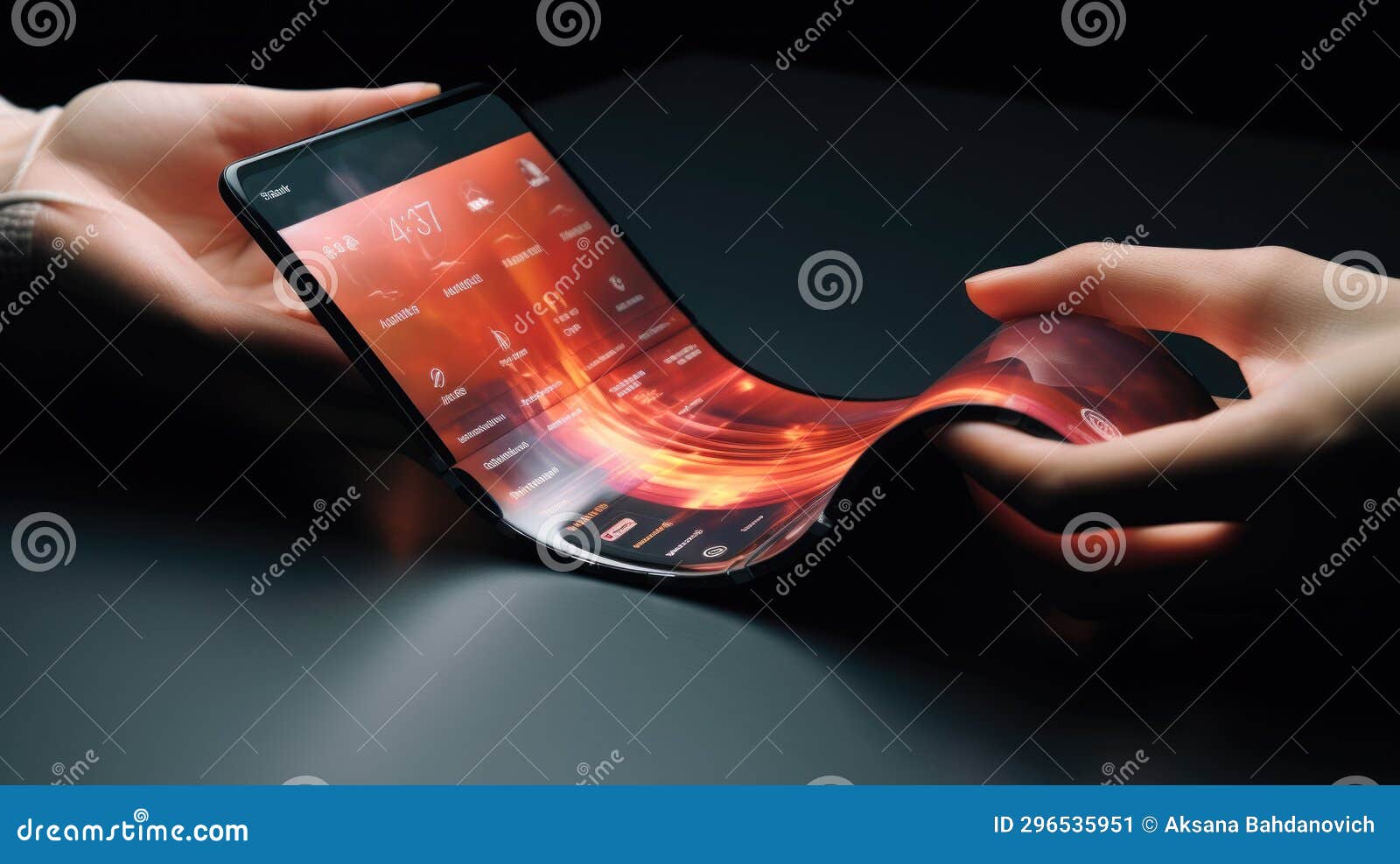 Flexible Smartphone, Future Phone Development Technologies Stock ...