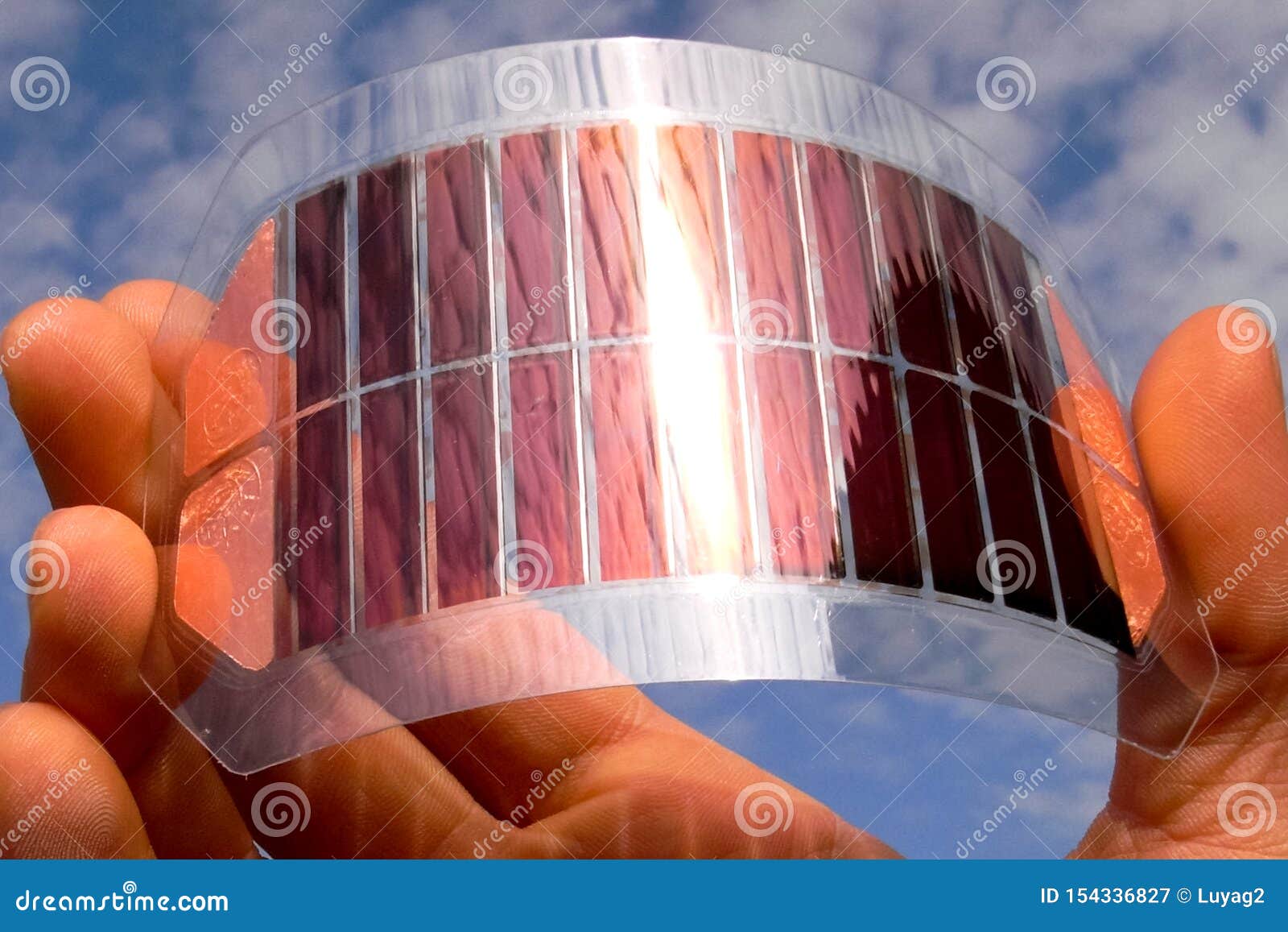 Flexible Solar Cells from Ruthenium Stock Image - Image of colour ...