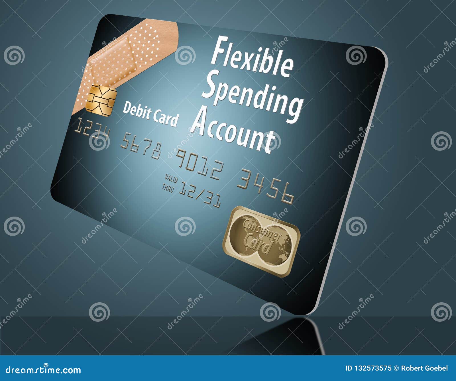 Flexible Spending Account Debit Card Stock Illustration - Illustration ...
