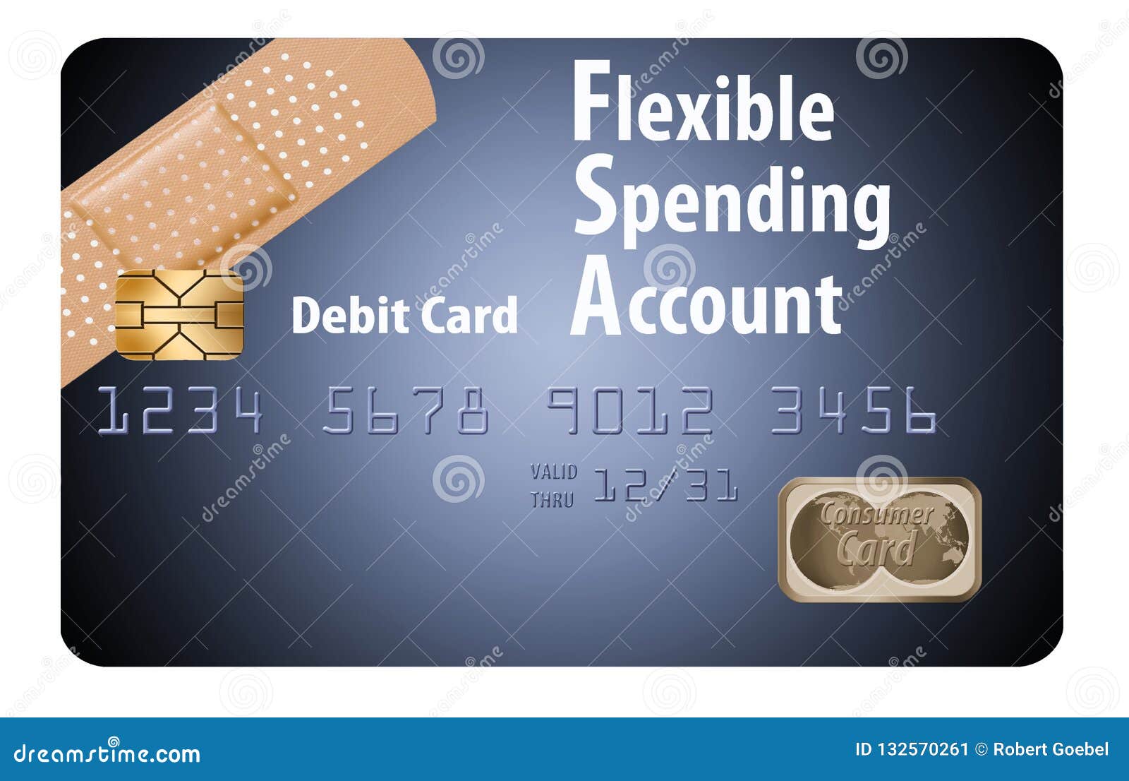 Flexible Spending Account Debit Card Stock Illustration - Illustration ...