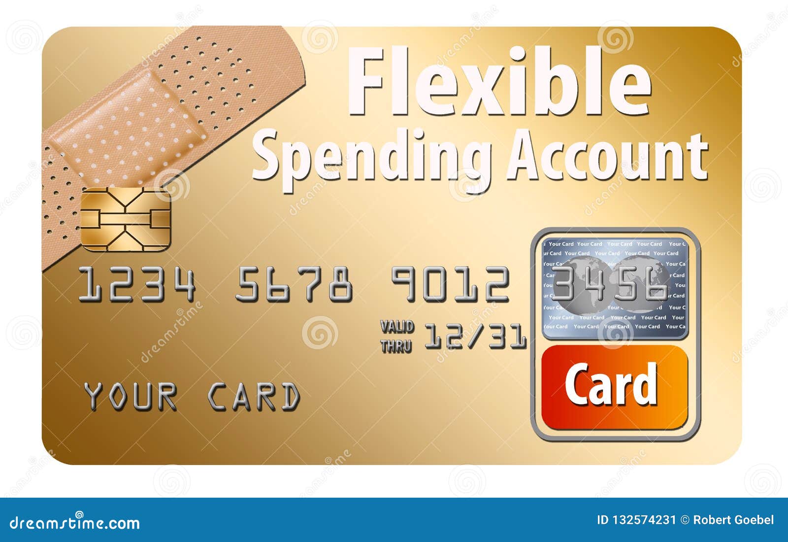 A Flexible Spending Account Debit Card Stock Illustration ...