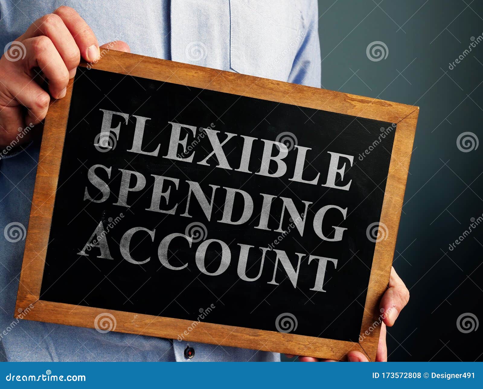 Flexible Spending Account FSA Sign on Blackboard Stock Photo - Image of ...