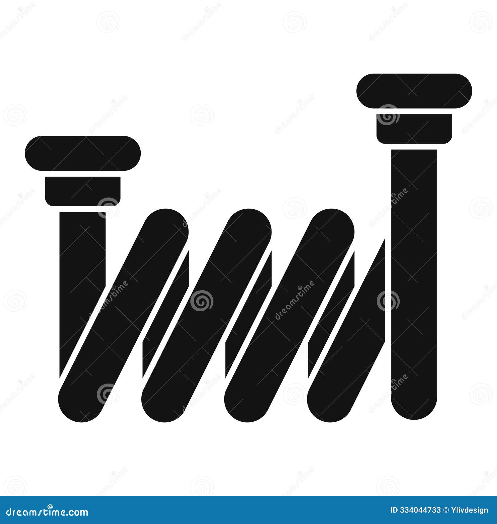 Flexible Spring for Industrial Use Being Stretched Stock Vector ...