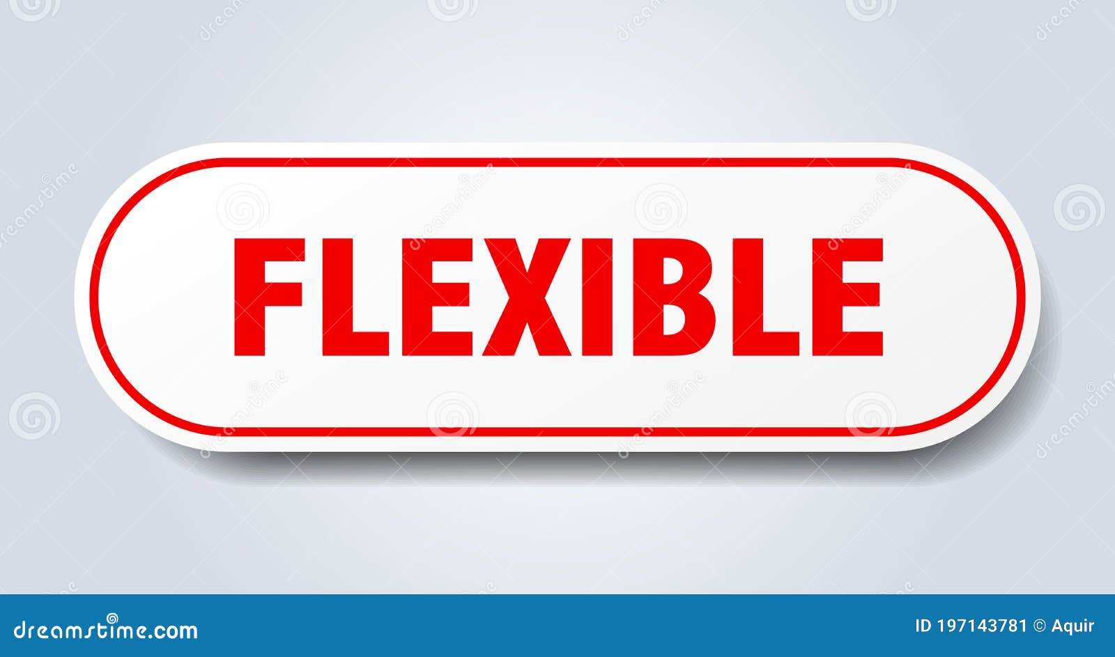 Flexible sticker. stock vector. Illustration of sign - 197143781