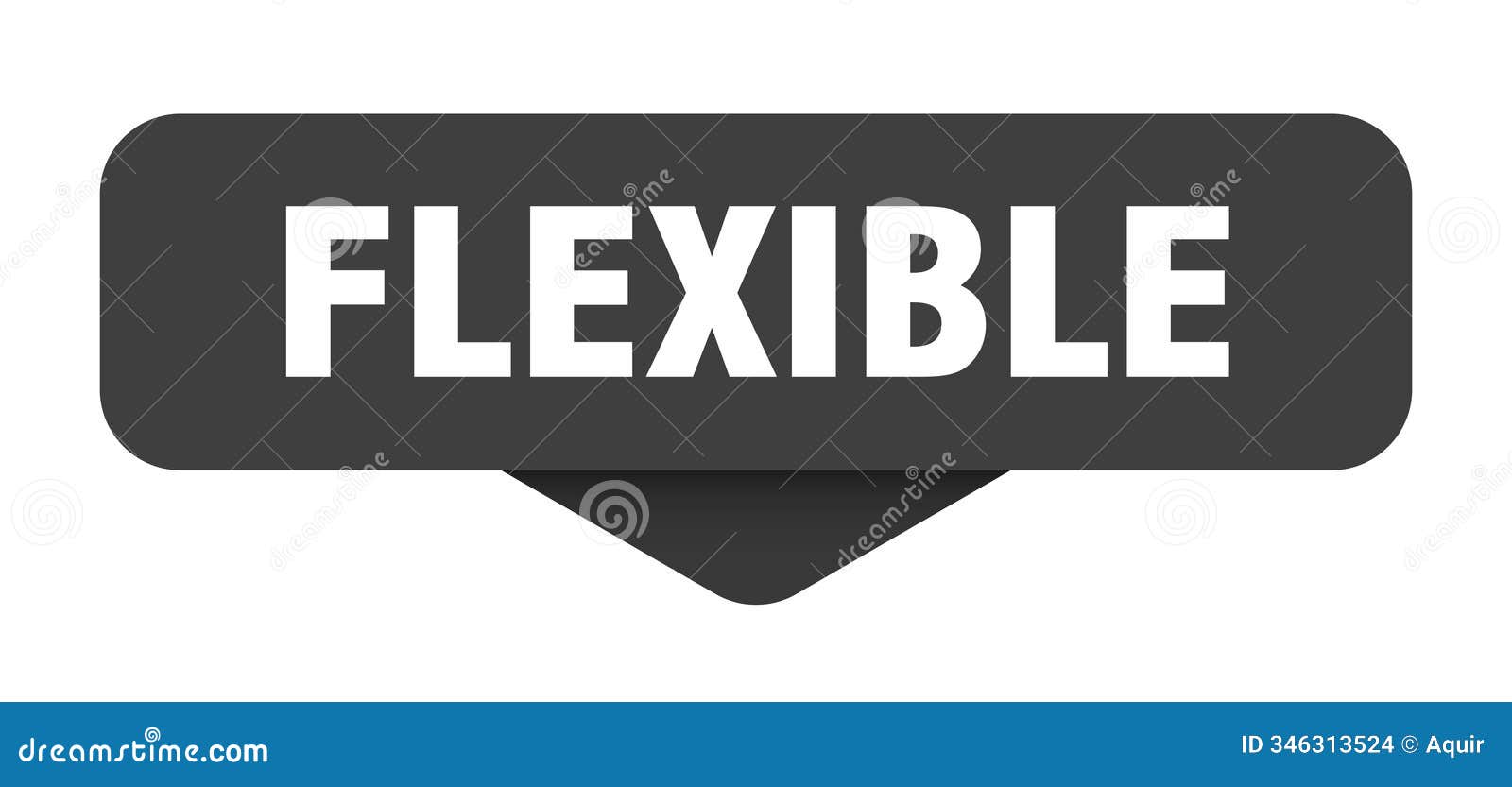 Flexible Sticker. Flexible Sign on Transparent Background Stock Vector ...