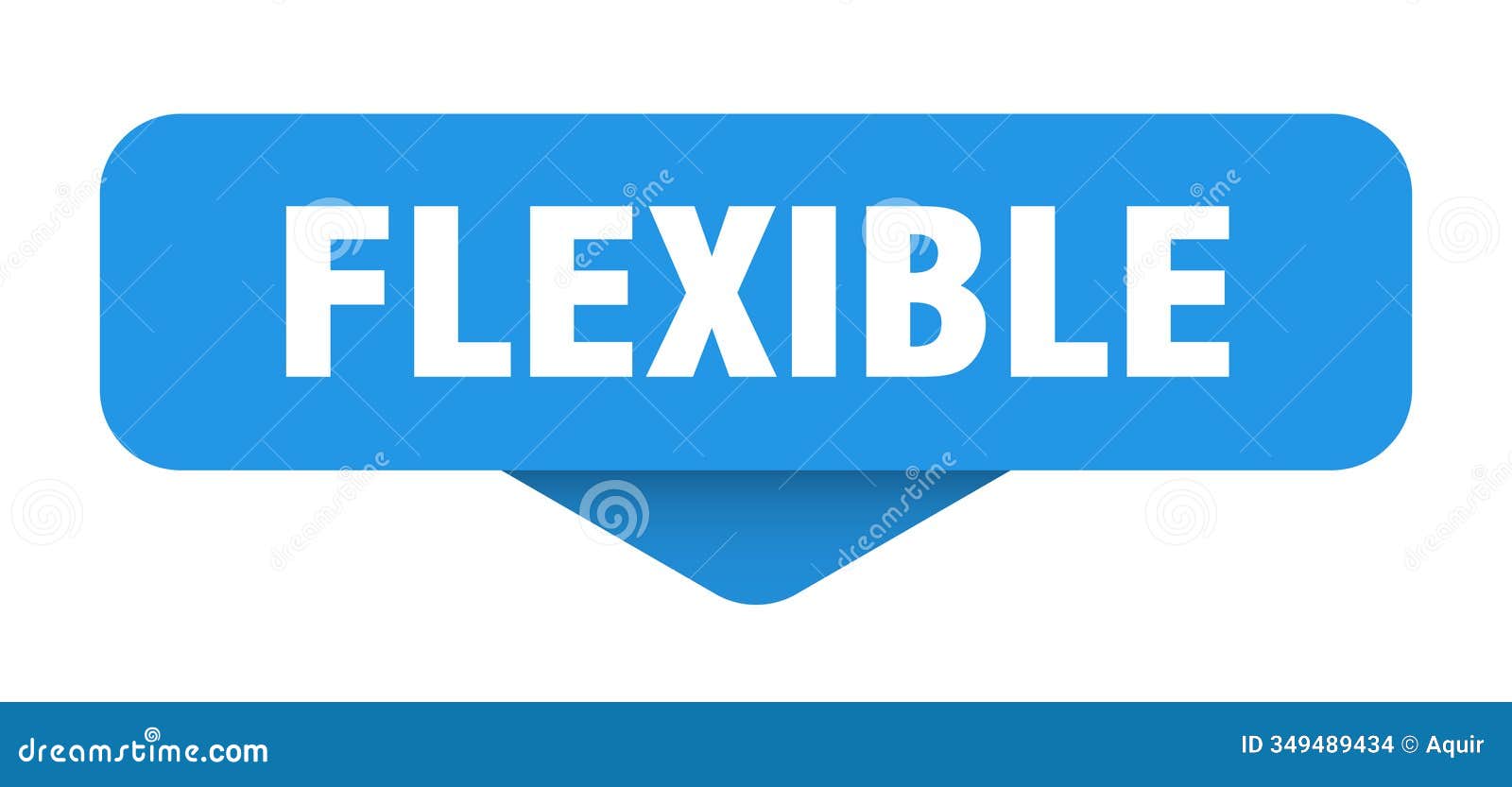 Flexible Sticker. Flexible Sign on Transparent Background Stock Vector ...